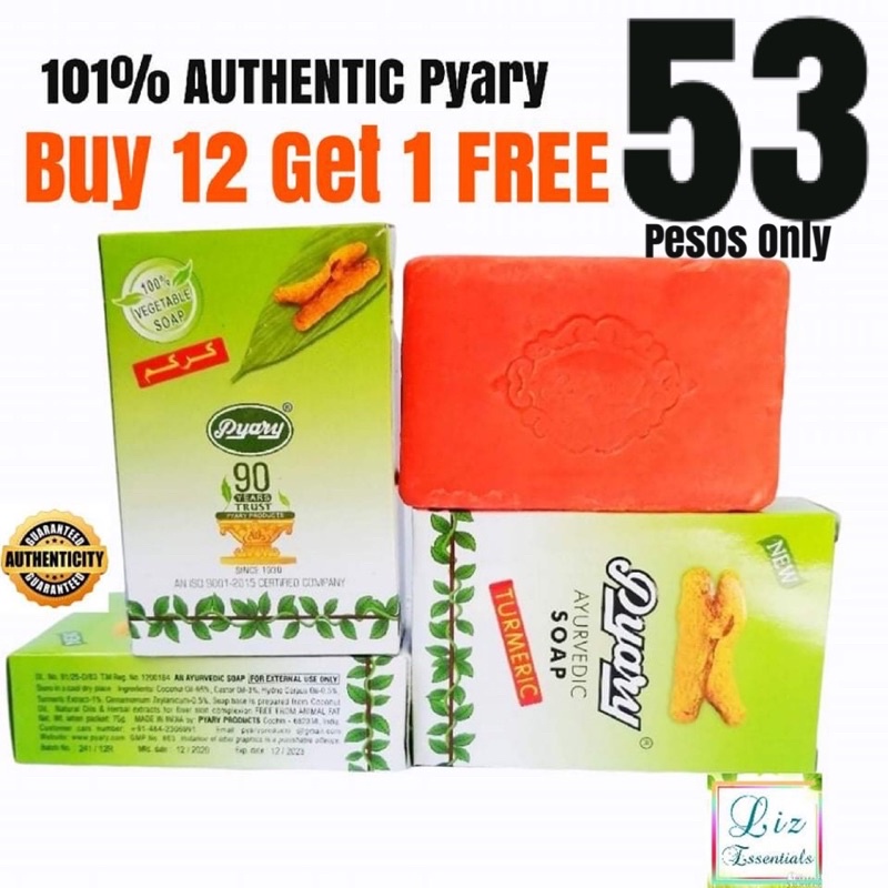 SALE! !Pyary Turmeric Soap 101% Authentic | Shopee Philippines