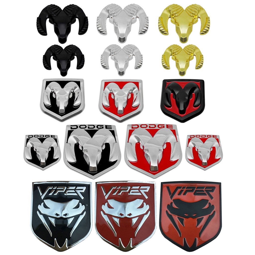 Modified Sheep Snake Metal Car Sticker for Dodge Nitro Viper RAM Auto ...