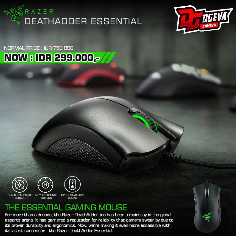 Razer Deathadder Essential - Essential Gaming Mouse | Shopee Philippines