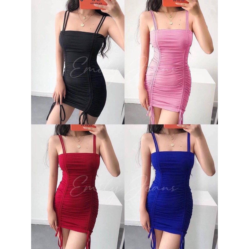 EMILY Korean Fashion Adjustable String Bodycon Dress BESTSELLER ...