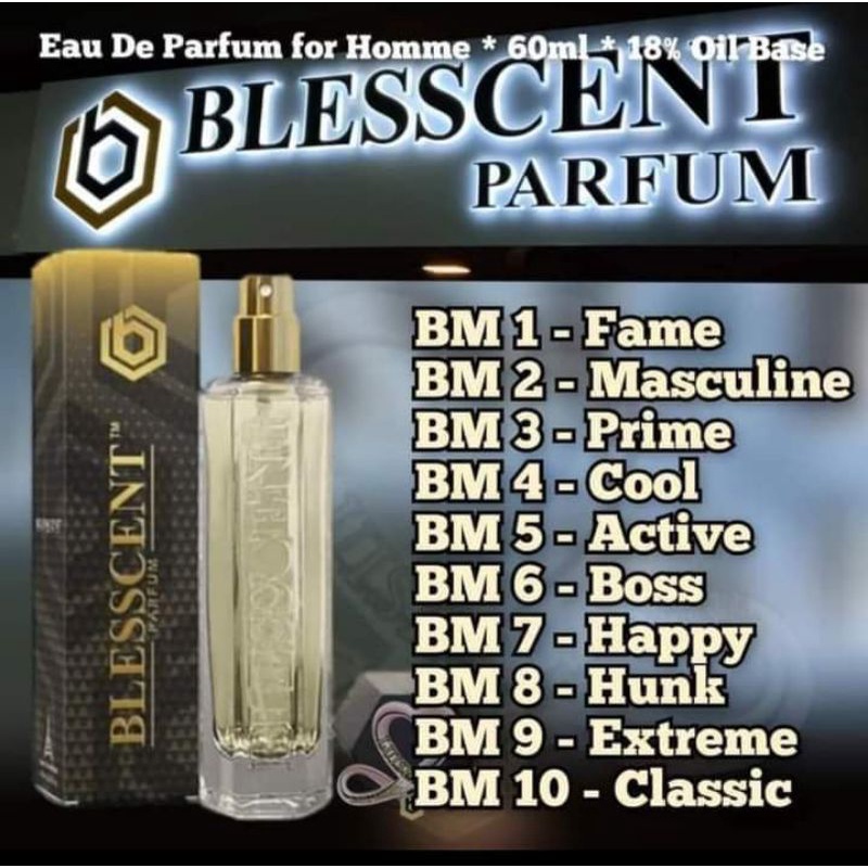 [BLESSCENT] Best Perfume for MEN-18% oil based Long Lasting Pabango (60ml) Eau De Parfum ...
