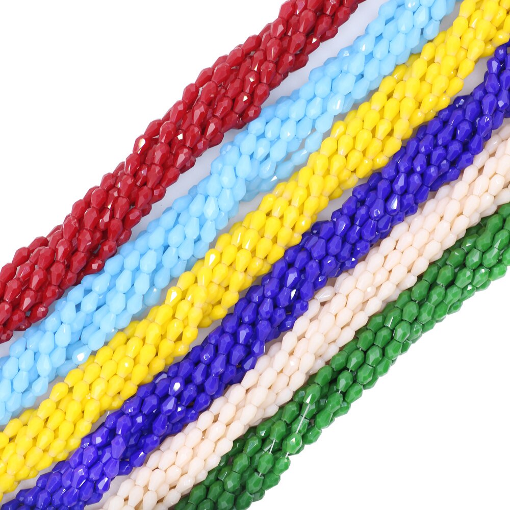 95pcs/lot 3x5mm Austria Teardrop Crystal Red Beads For Jewelry Making ...