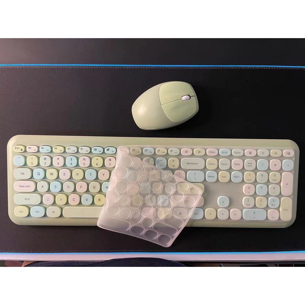 MOFII 666 Mixed Color 2.4G Wireless Keyboard and Mouse Combo with Round ...