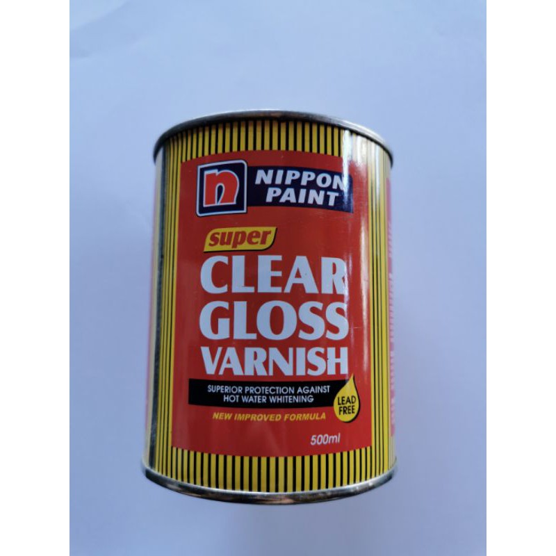 Nippon Paint Clear Gloss Varnish (super) / Valspar 1/2 Ltr | Shopee ...