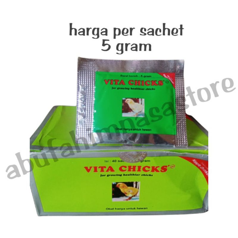 Vita CHICKS 5 GRAM SACHET PACKAGING/CHILDREN'S GROWTH MEDICINE/CHILDREN ...