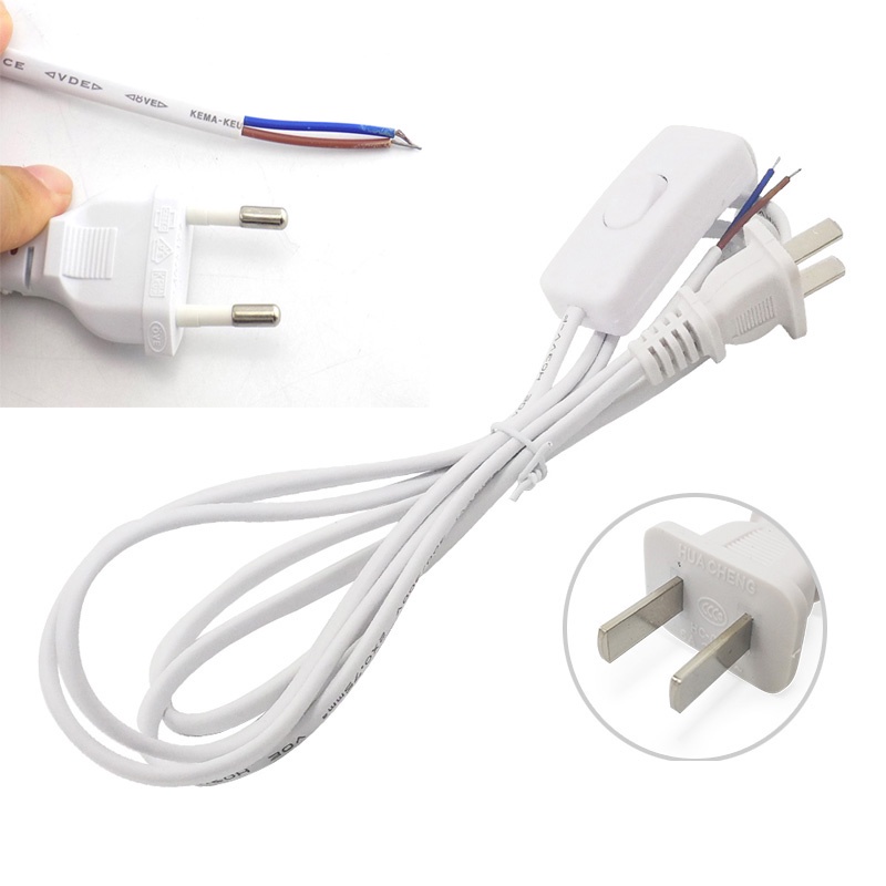 1.8m Eclectic Extension Cord 110V-200V AC Power Supply Cable Adapter ...