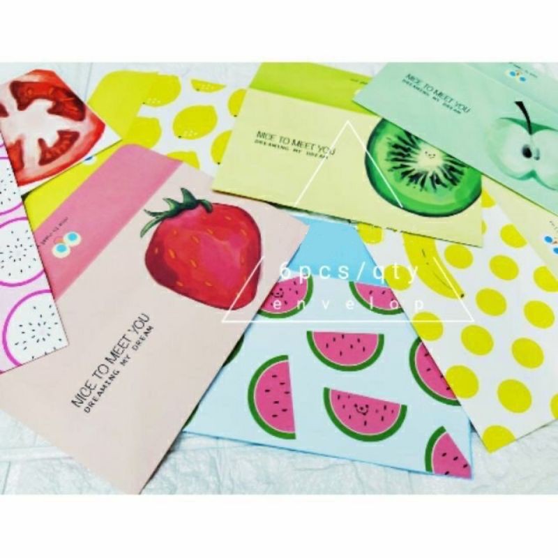 CUTE Fruit design paper envelope (6pcs/qty) | Shopee Philippines
