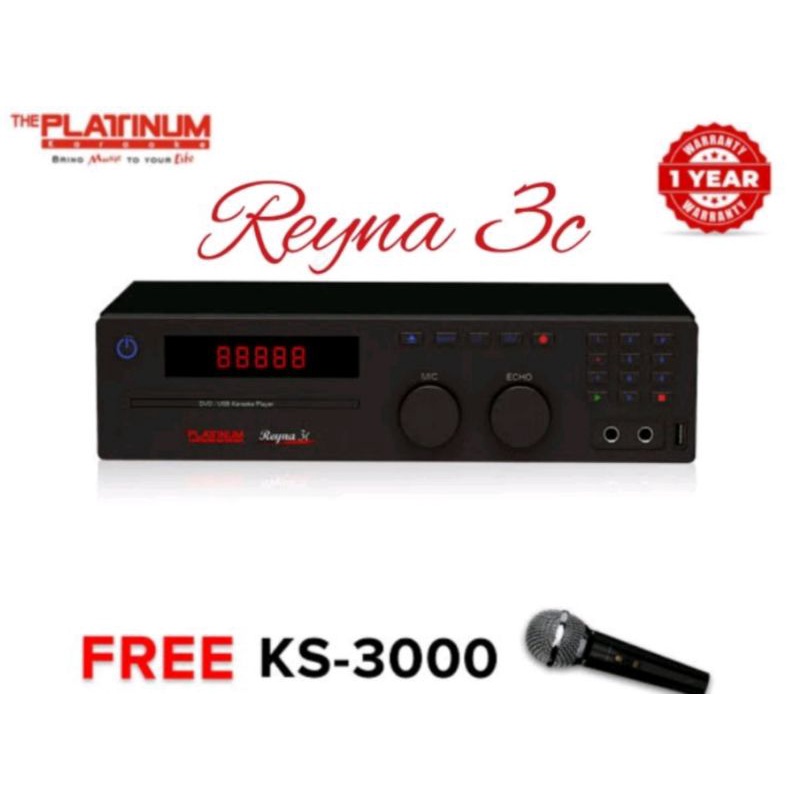 PLATINUM REYNA 3C DVD KARAOKE PLAYER WITH FREE MICROPHONE | Shopee Philippines