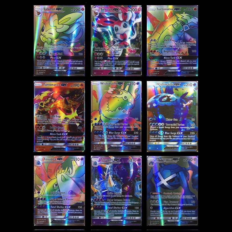 100pcs/set Pokemon Cards MEGA EX ME GX English Version Game Battle Card ...