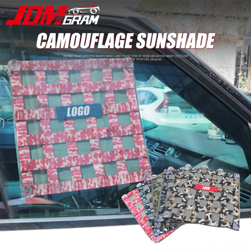 JDMGRAM Tactical Camouflage Car Sun Shade Cover Windshield Takata ...