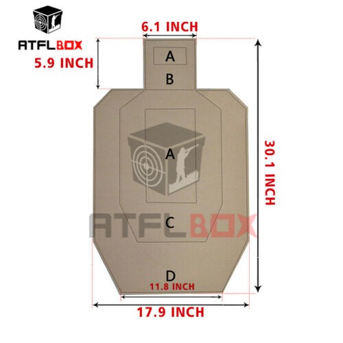 ATFLBOX IPSC Cardboard Torso Combat Paper Shooting Target Pack of 10 ...