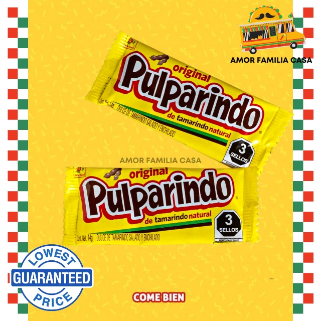 Pulparindo Tamarind Candy Bar Original ( Per Piece ) (De La Rosa ...