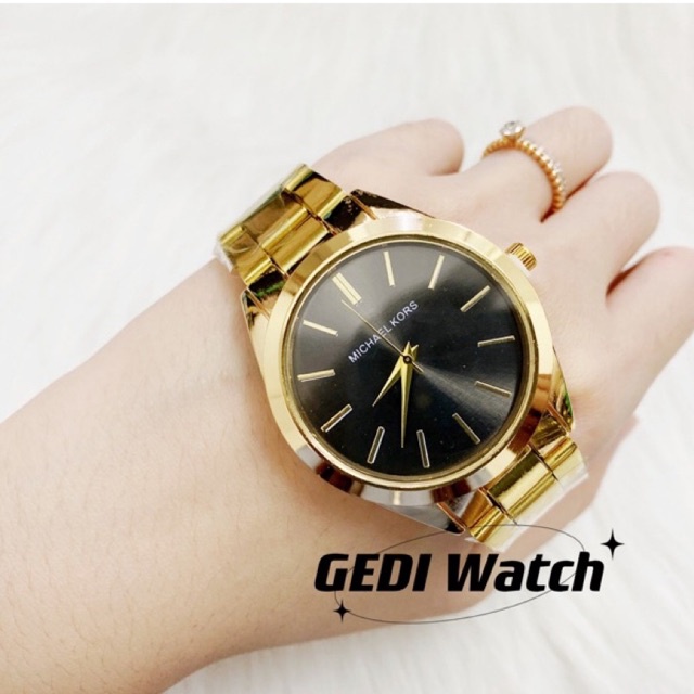 Fashion stainless steel gold couple watch for men women relo | Shopee ...