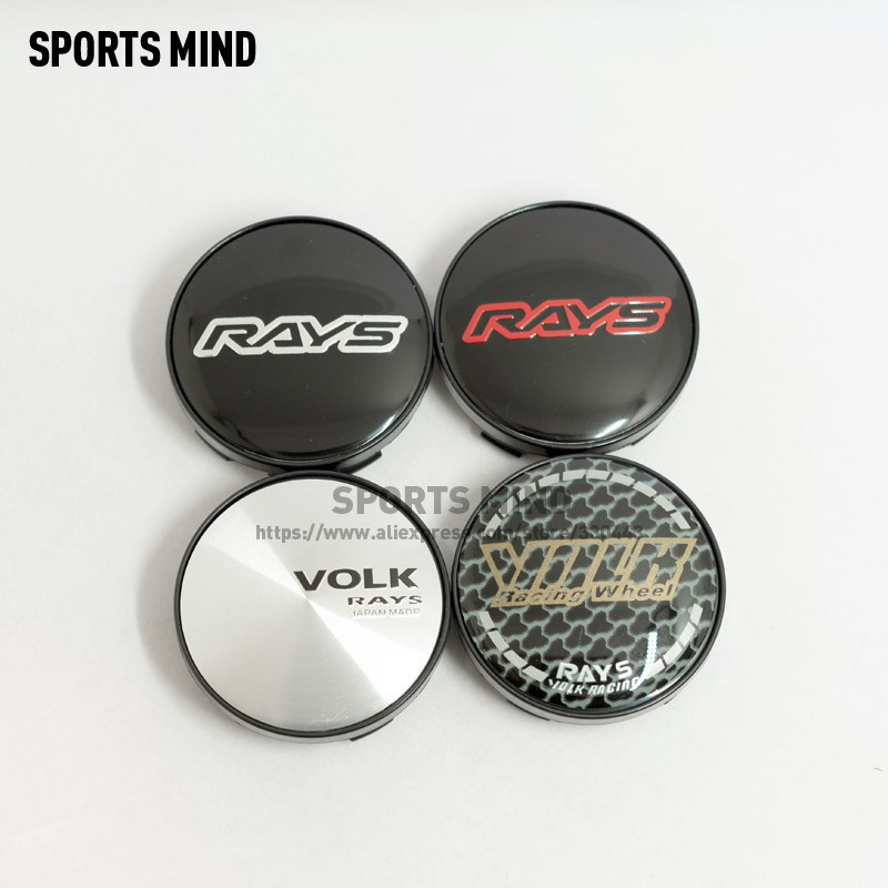 4PCS/lot 60/58MM RAYS VOLK Logo Car Wheel Center Caps Wheel Hub Caps ...