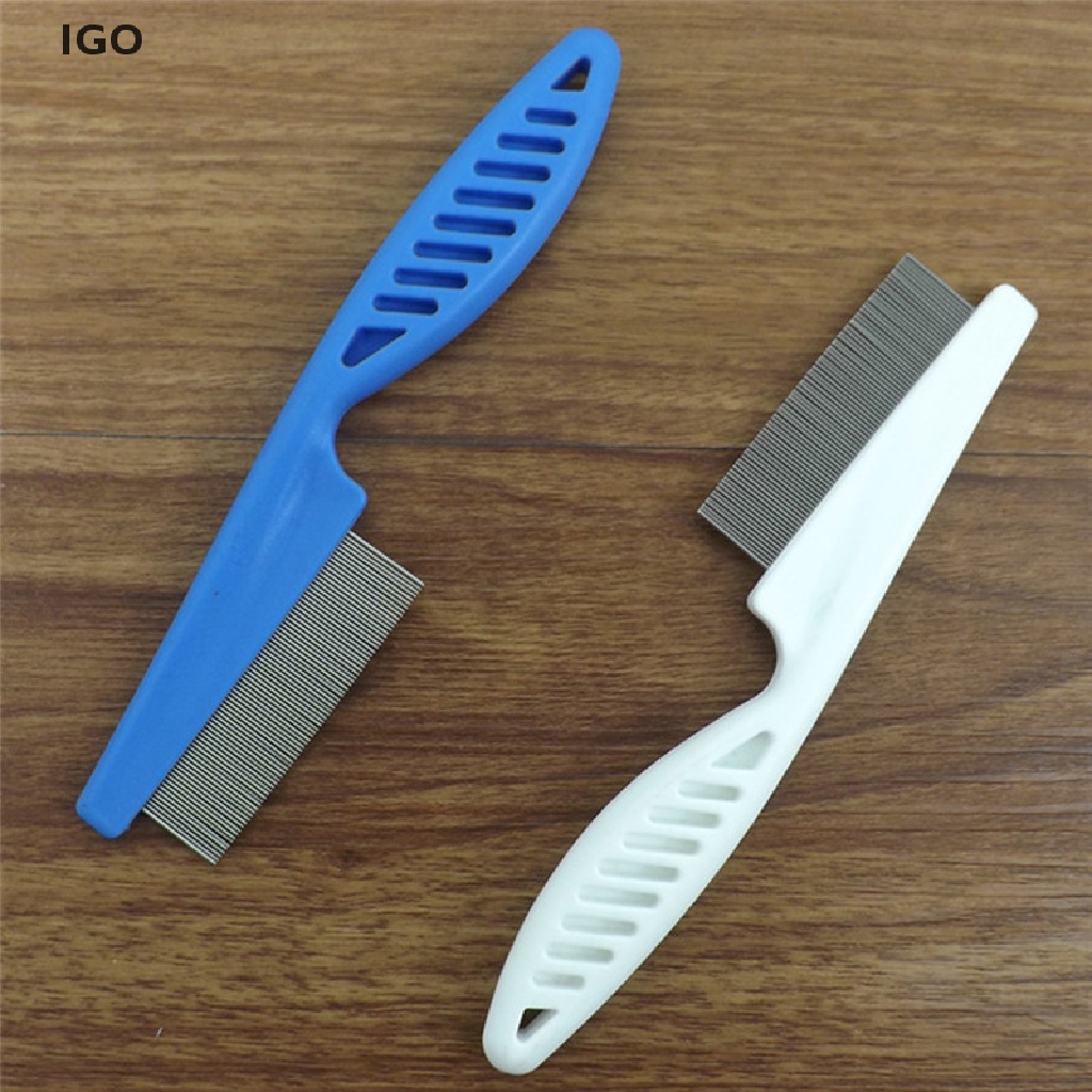 IGO Cat Dog Metal Nit Head Hair Lice Comb Fine Toothed Flea Flee Handle ...