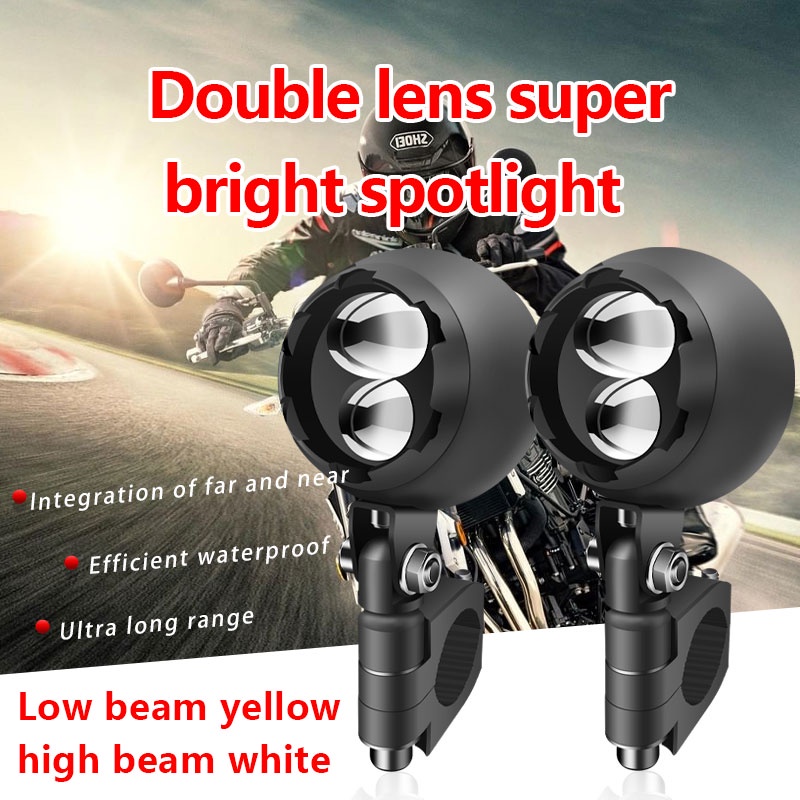 Motorcycle LED Light Mini Driving Light Motorcycle Spotlight Spot Light ...