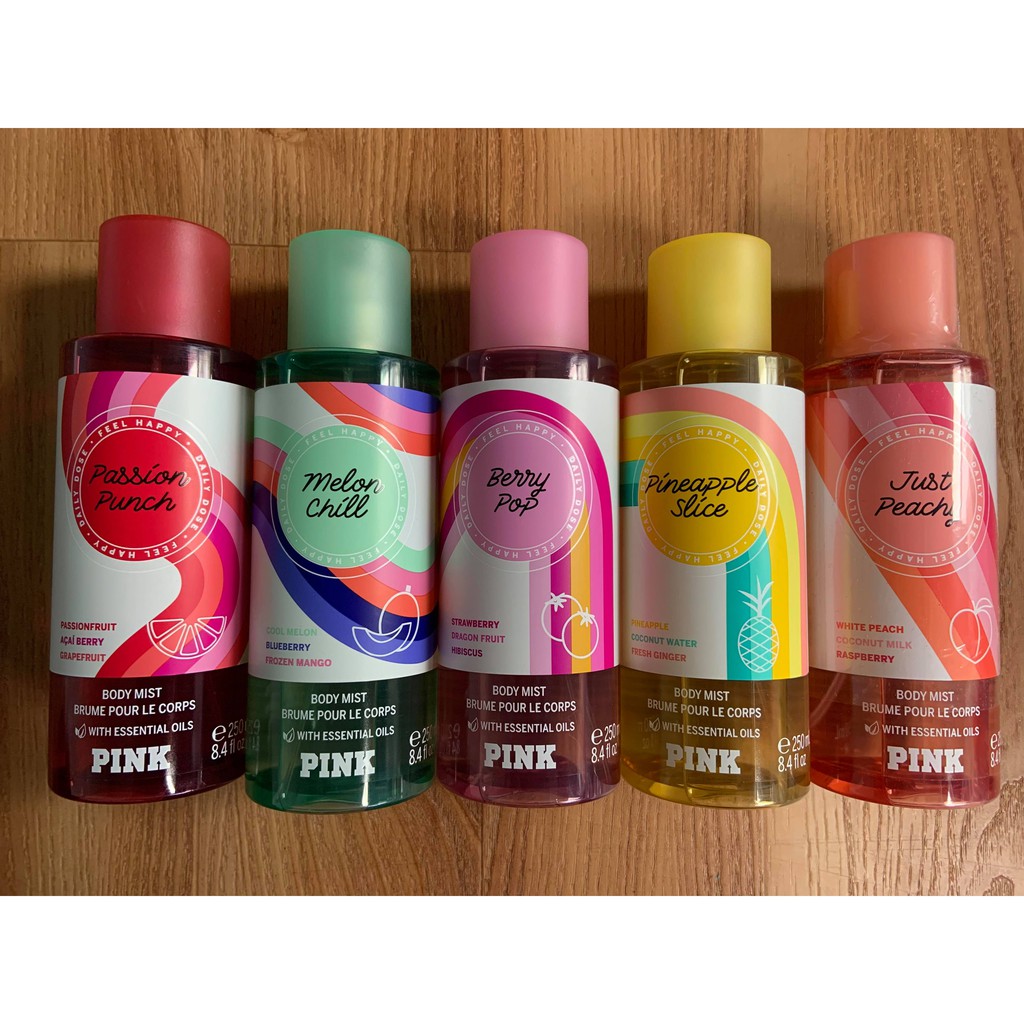 VS PINK Body Mist 250ml PASSION PUNCH MELON CHILL PINEAPPLE SLICE JUST ...