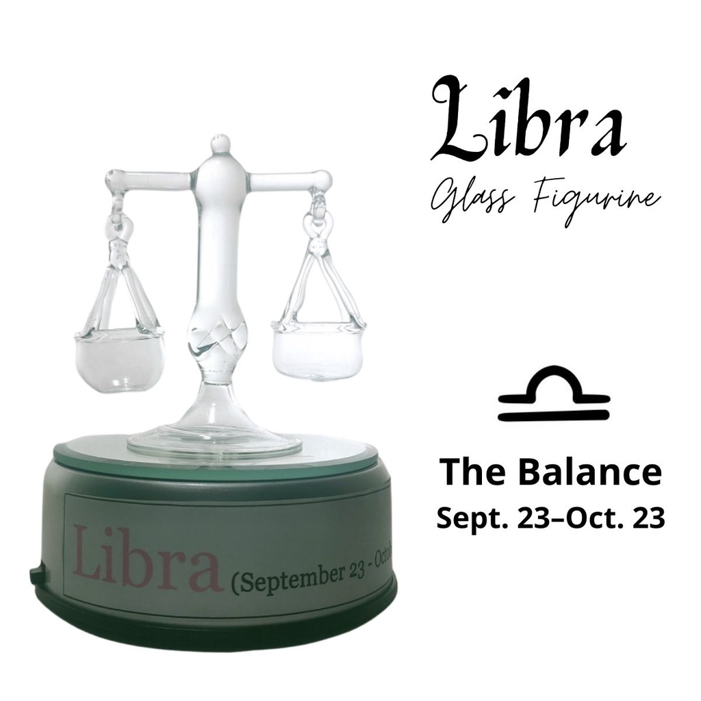 Libra Balance Zodiac Sign Glass Figurine Horoscope Collection | Shopee ...