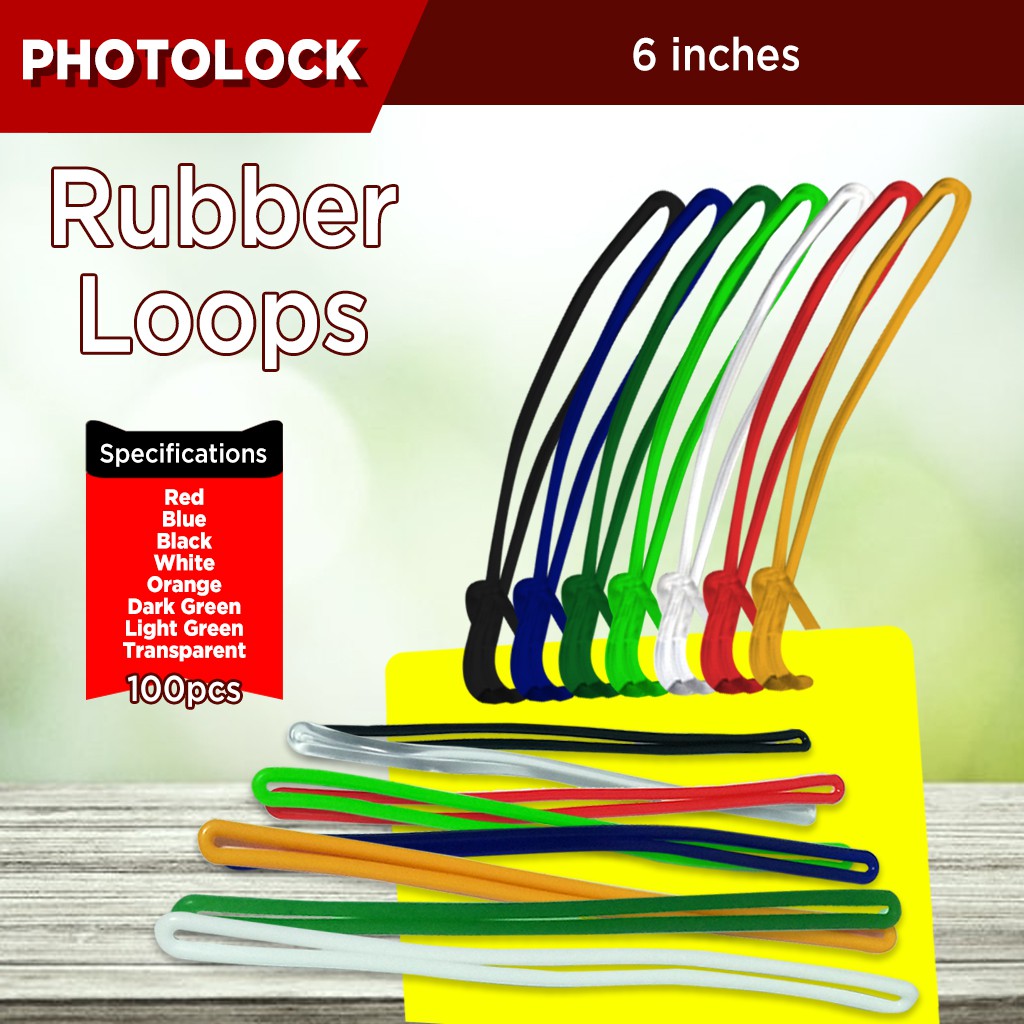 (100pcs) QUAFF Rubber Loops for Bag Tag, Name Tag, Luggage Tag | Shopee ...