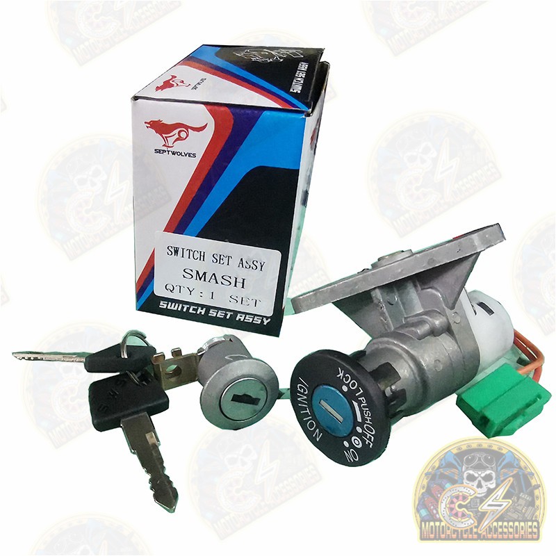 CS Motorcycle ignition switch with seat lock main switch set smash 110 ...