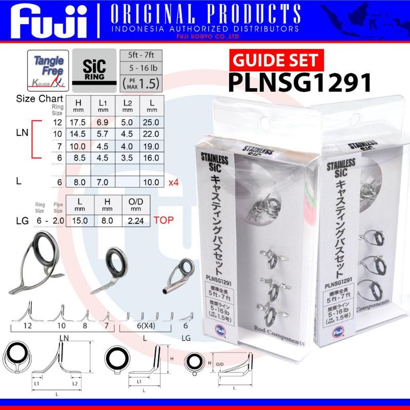One Set of Fuji SIC Rings 100% Real Original Type PLNSG 1291 (5-16lb) | Shopee Philippines