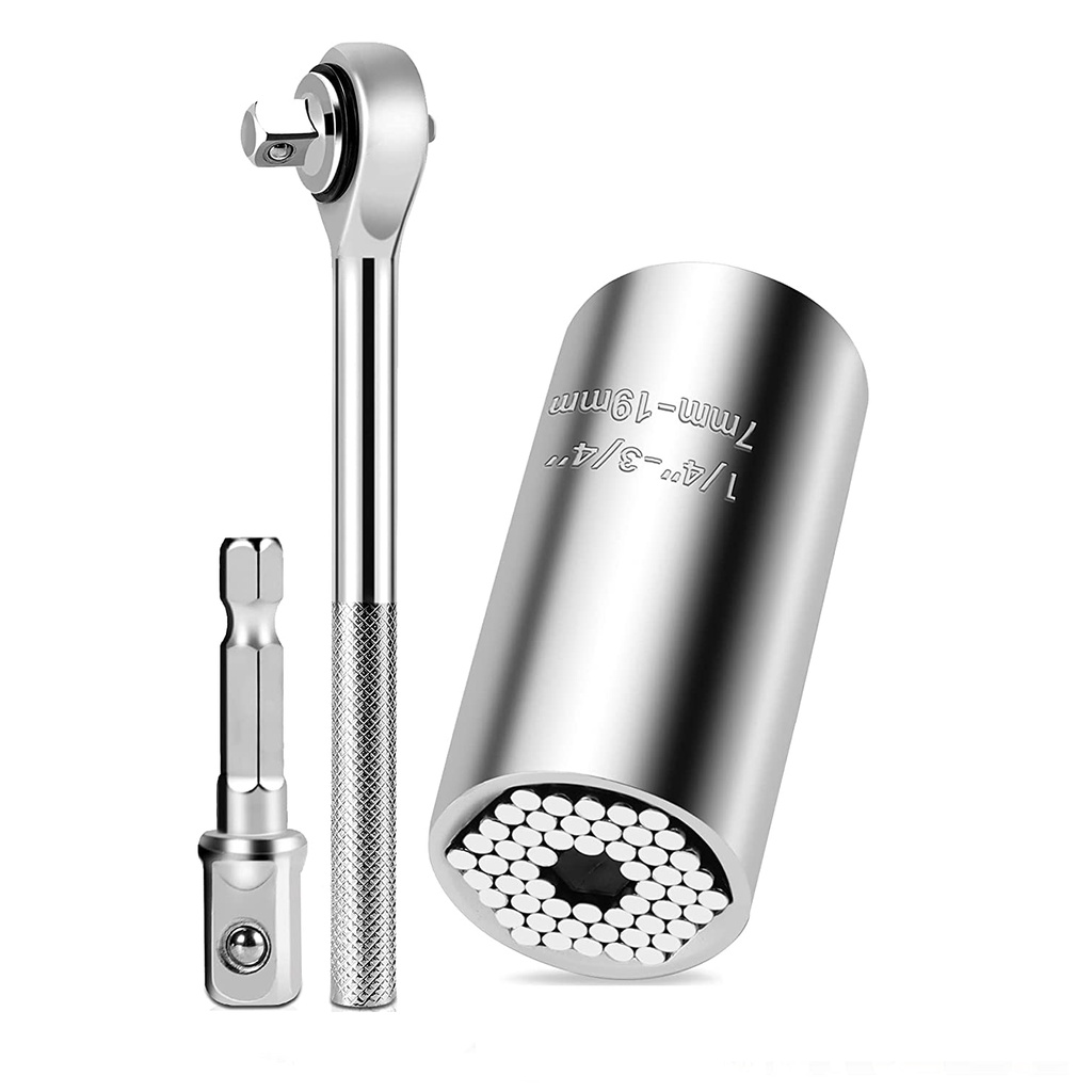 Universal Socket Multi-Function Ratchet Wrench Self-adjusting Socket ...