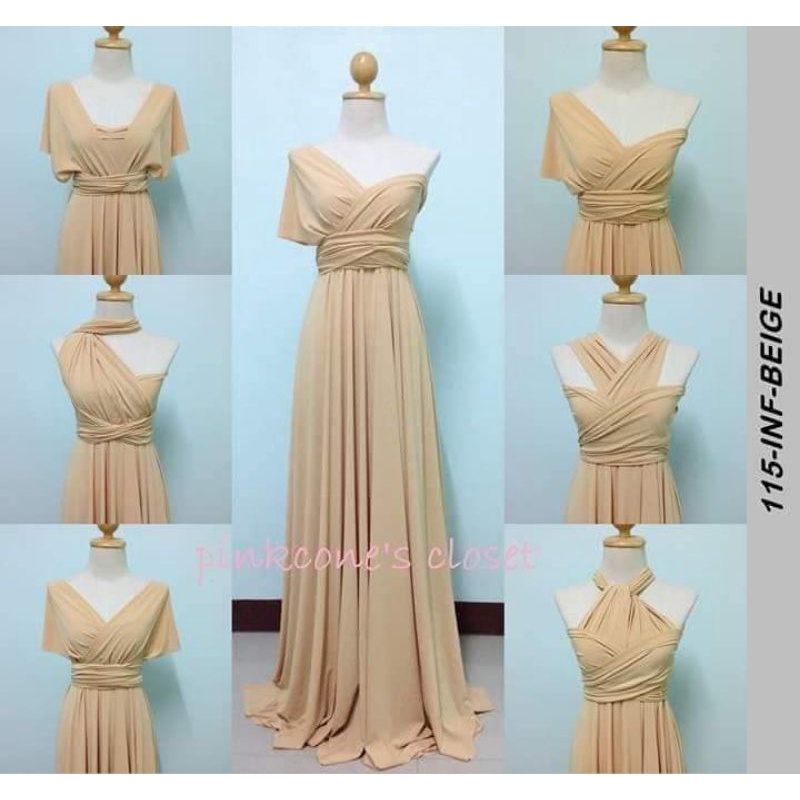 BEIGE INFINITY DRESS WITH TUBE | Shopee Philippines