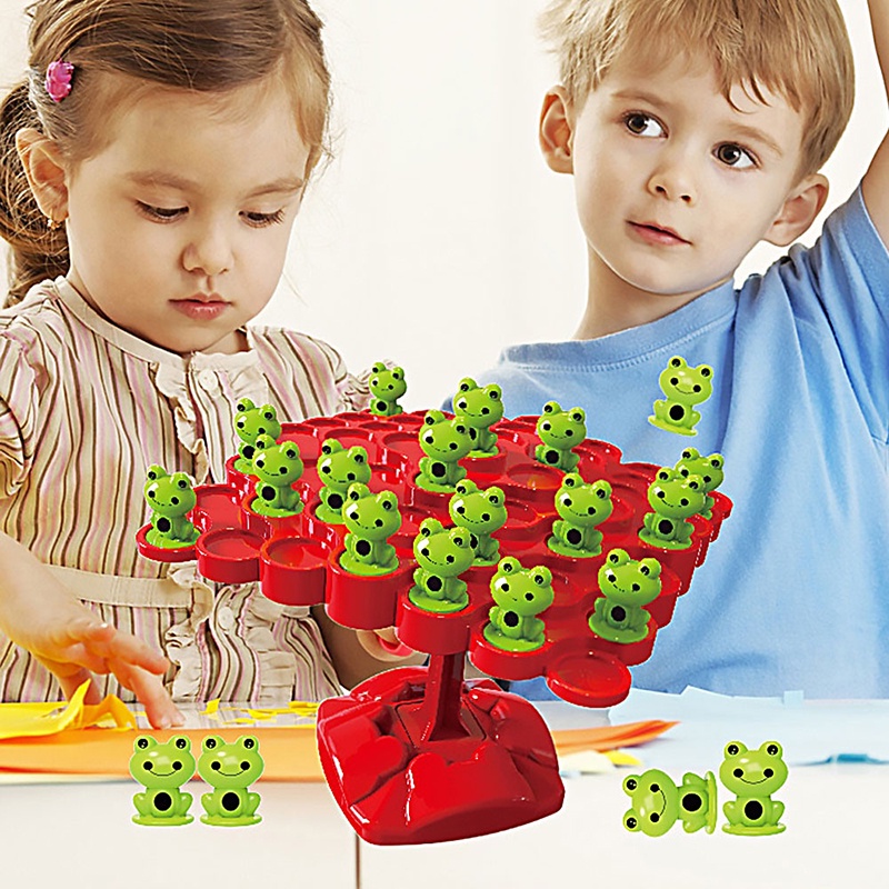 Montessori Frog Balance Tree Fun Educational Plastic Kids Learning Toys ...