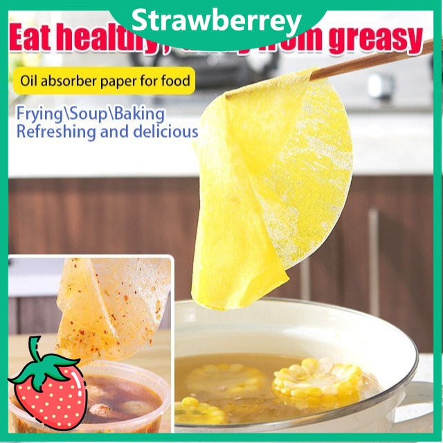 STR Kitchen Soup Oil Absorber Food Baking Fried Oil Filter Film Special ...