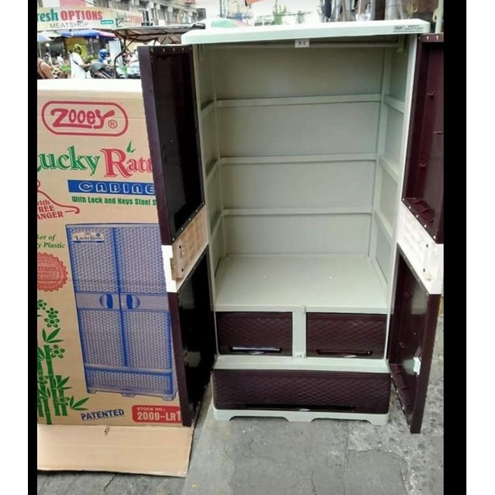 COD & FREE DELIVERY ZOOEY LUCKY RATTAN CABINET | Shopee Philippines
