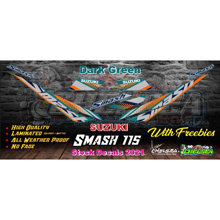 Suzuki Smash 115 (2021) Stock Decals/Stickers with freebies | Shopee ...