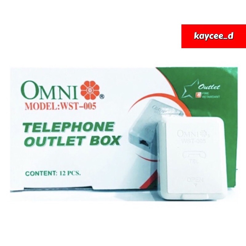 Omni Telephone Outlet Box Single - WST-005 | Shopee Philippines