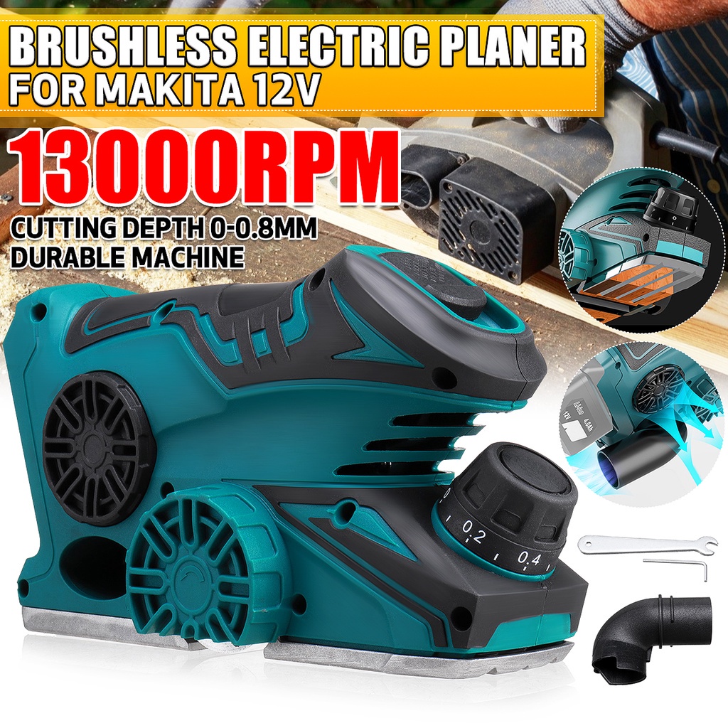 12V 13000r/min Brushless Cordless Electric Planer with Wrench Handheld ...
