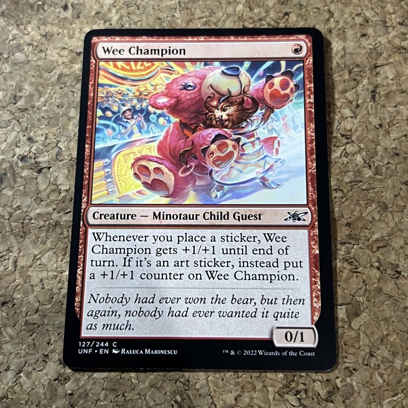WEE CHAMPION | MINOTAUR CHILD GUEST | UNFINITY UNF | RED | MTG MAGIC ...