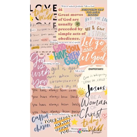 Bible Christian Collage Theme Wall Decor A4 size Laminated | Shopee ...