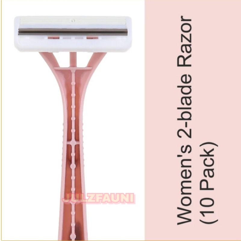 10 PIECES 2 BLADE RAZOR PINK | GREY by Miniso | Shopee Philippines