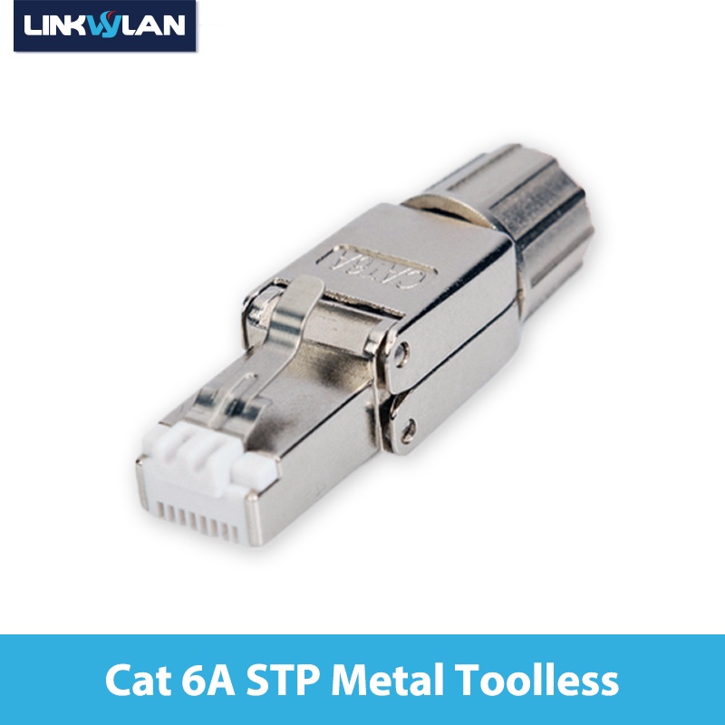 RJ45 8P8C Cat 6A Cat7 Field Connector Full Shielded Termination Plug ...