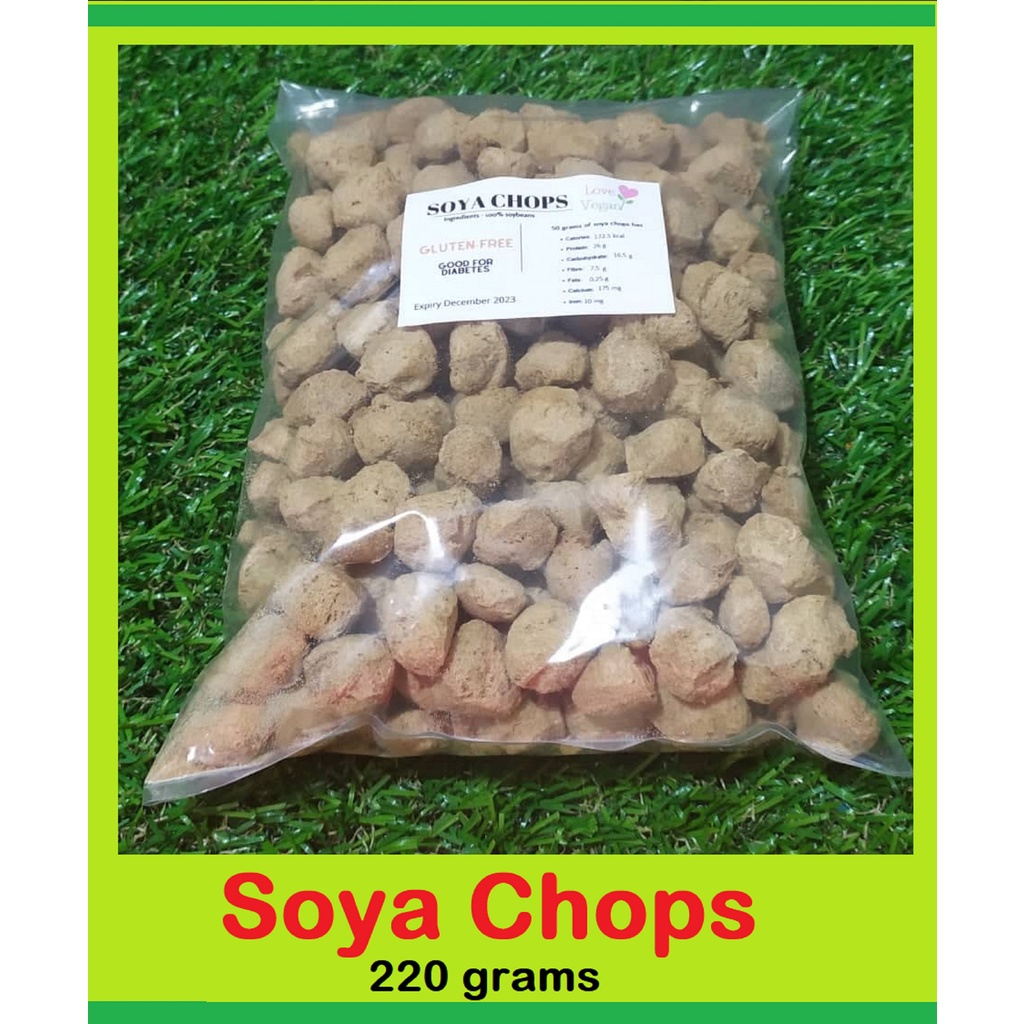 Soya Chops (gluten-free vegan vegetarian) 220 grams DRIED Vegan Meat ...