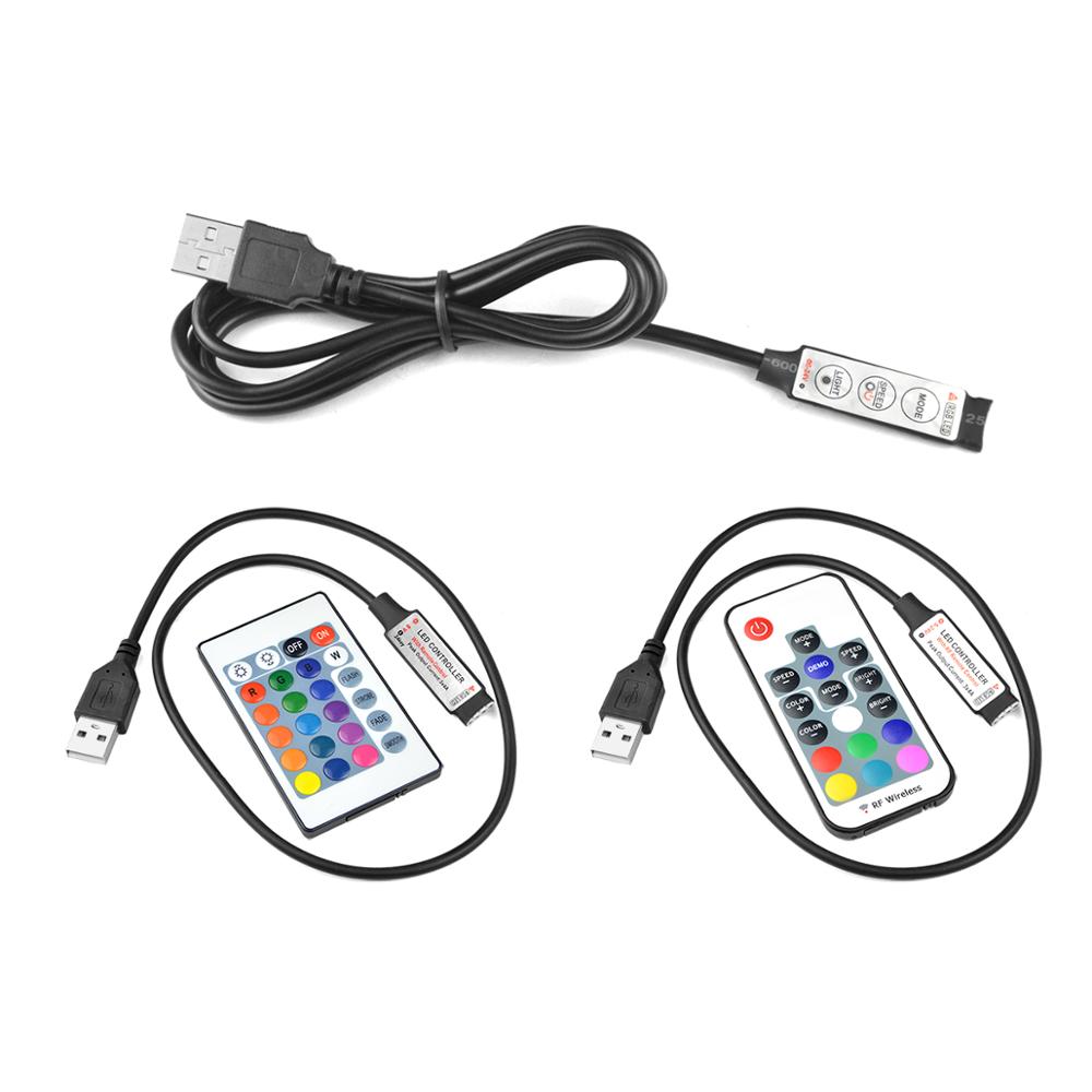 USB IR RF RGB Remote Controller for LED SMD 5050 2835 RGB Strip light 5V Wireless LED controller ...