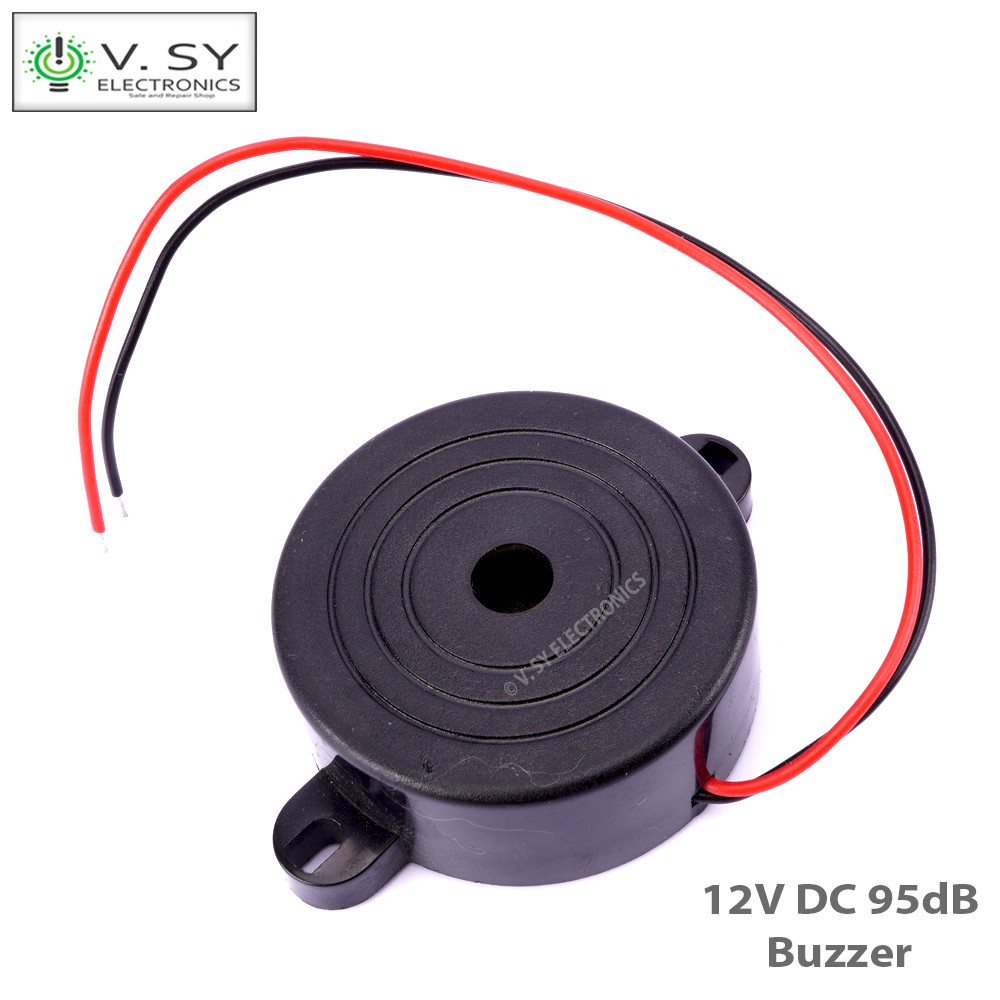 Black 12V DC High Decibel 95dB Electronic Buzzer Beep Alarm 3V ~ 24V DC ...