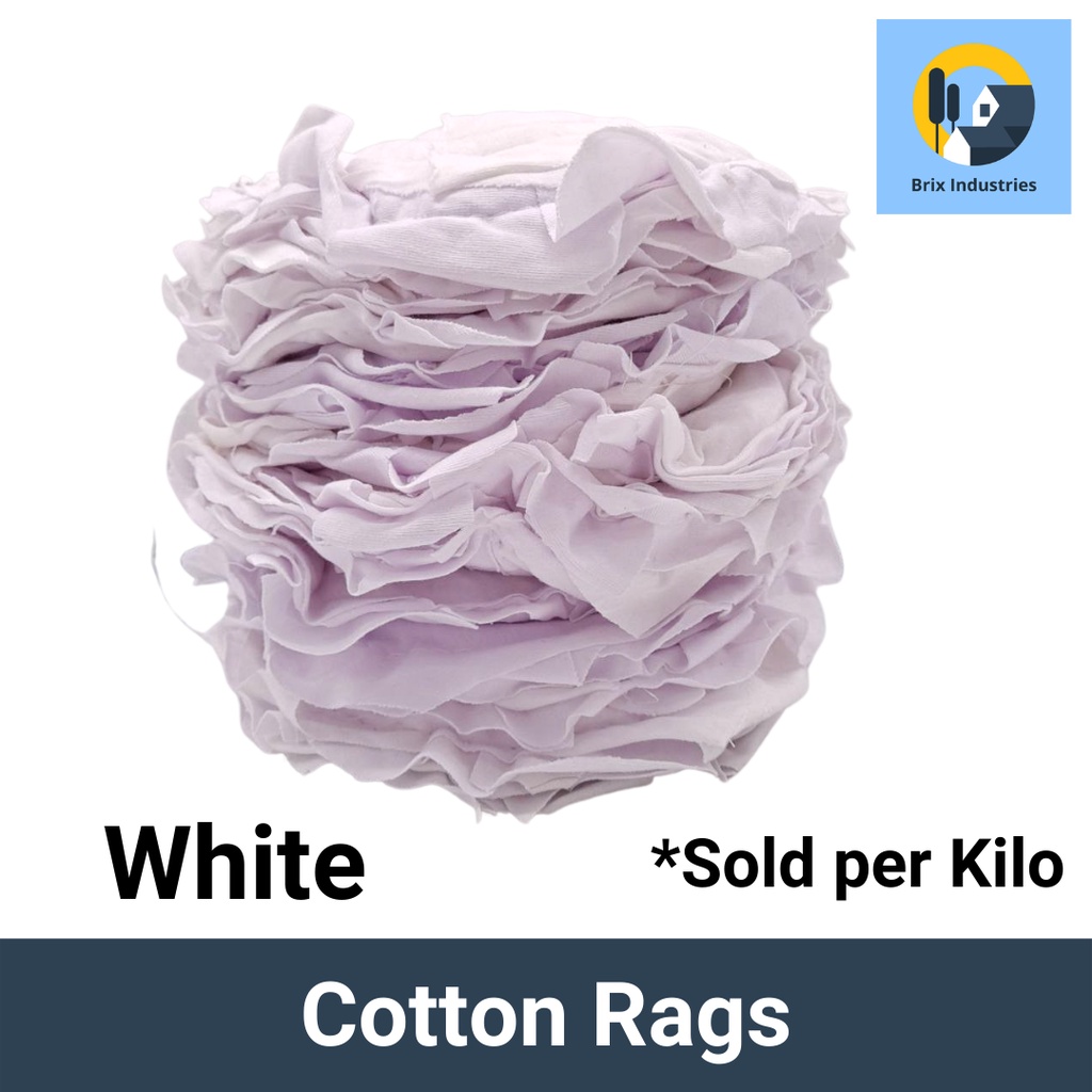 Cotton Rags Basahan 1kg Colored or White Construction Cleaning Material ...