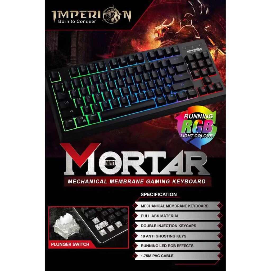 Imperion MORTAR TKL RGB Semi Mechanical Gaming Keyboard | Shopee ...