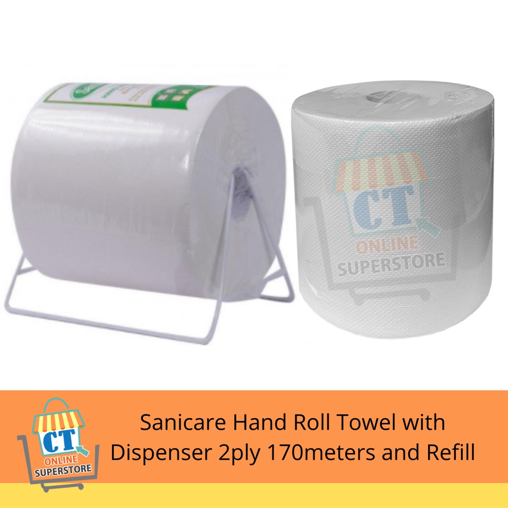 Sanicare Hand Roll Tissue 2ply 170meters Virgin Pulp | Shopee Philippines