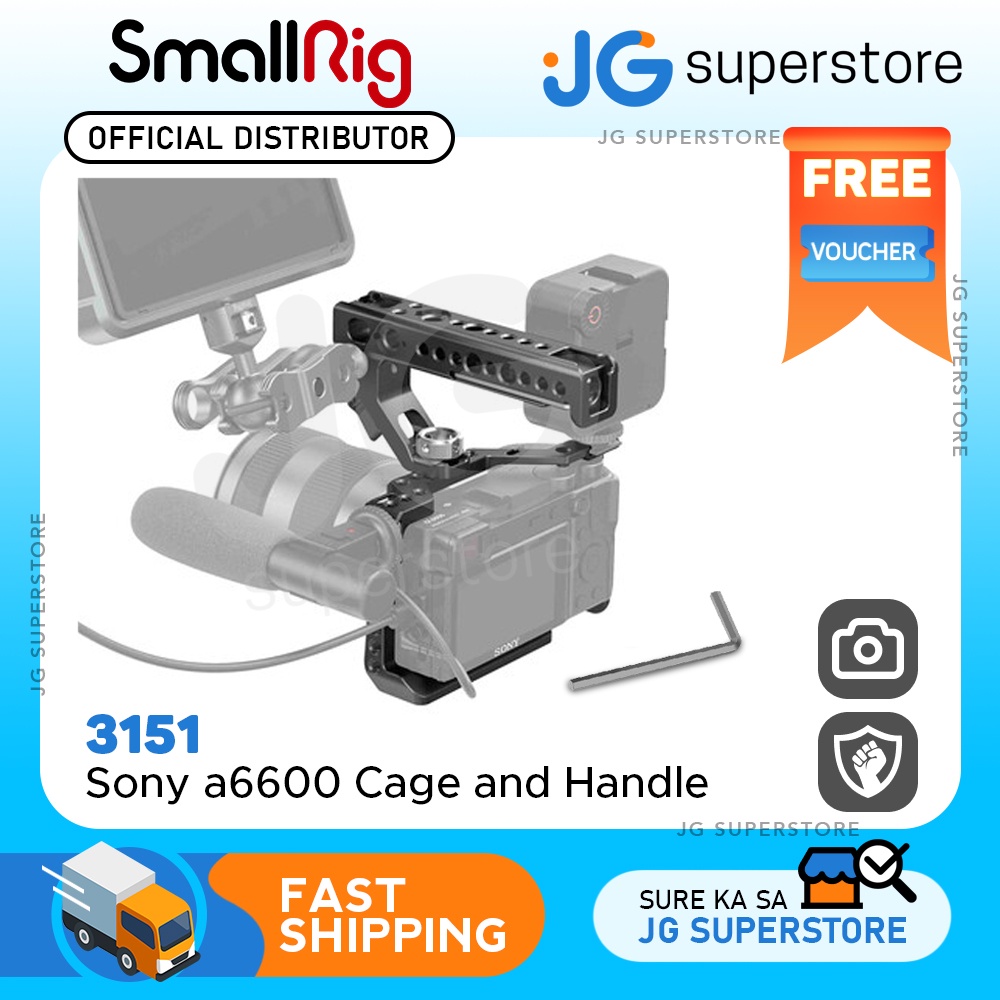 SmallRig Camera Cage Kit for Sony A6600 with Top Handle Aluminum Alloy ...