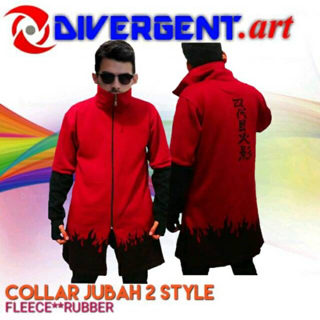 MERAH Divergent anime jacket red hokage yondaime robe | Shopee Philippines