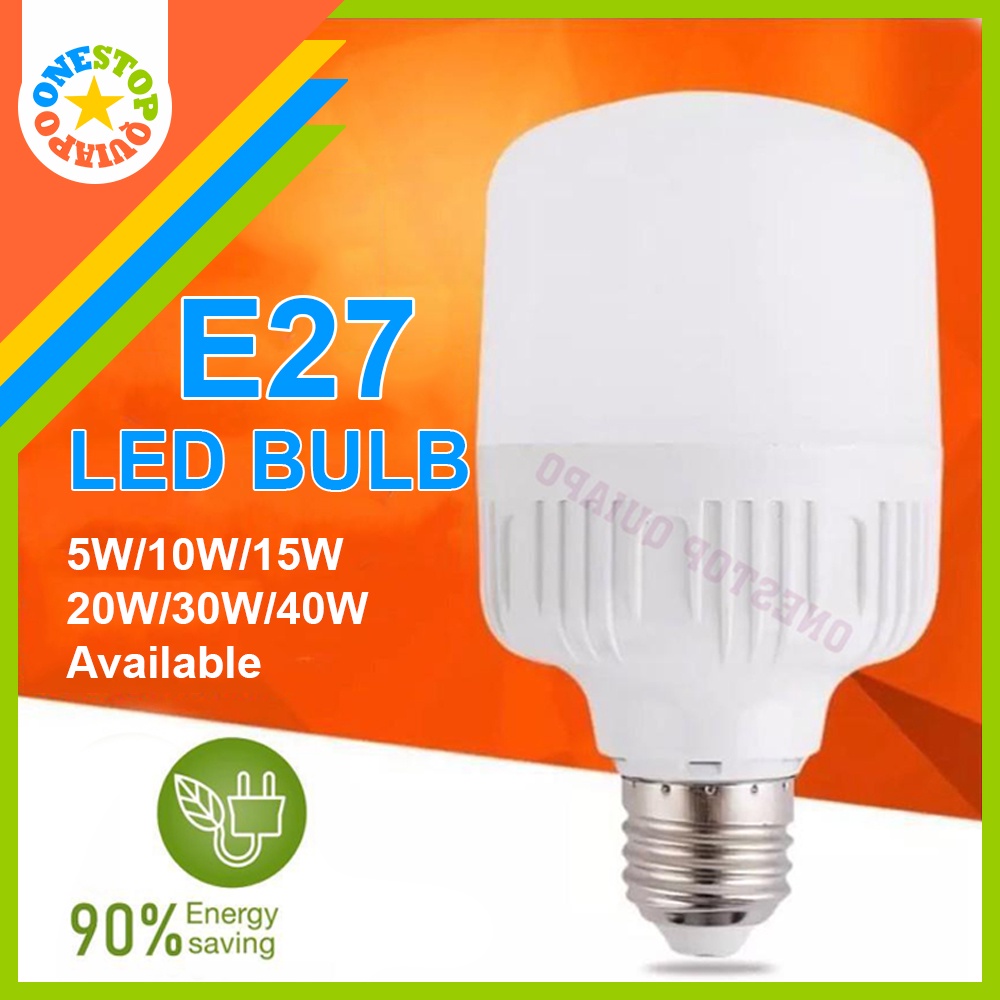 OSQ 5w/10w/15w/20w/30w High Quality Energy Saving E27 220V LED Bulb Daylight Color | Shopee ...
