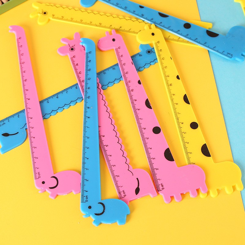 Cute giraffe ruler/grafe ruler/cute ATK/stencil/roll 15cm | Shopee ...