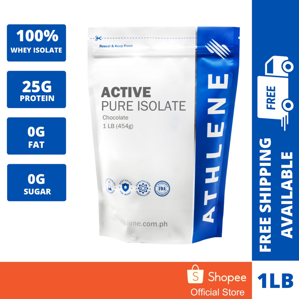 ACTIVE Pure Isolate 1lb 100% Whey Protein Isolate Powder | Shopee ...