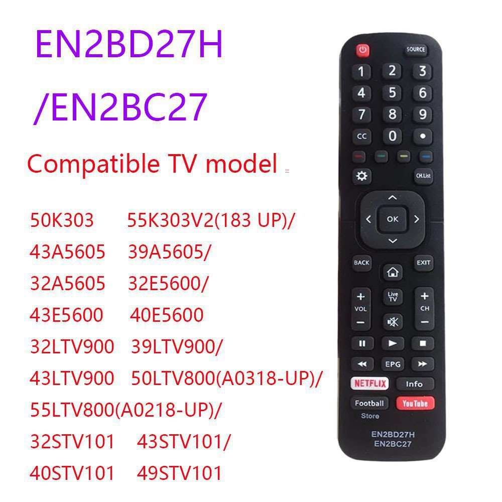 Dévant Hisense smart tv remote control Original EN2BC27 EN2BC27D For ...