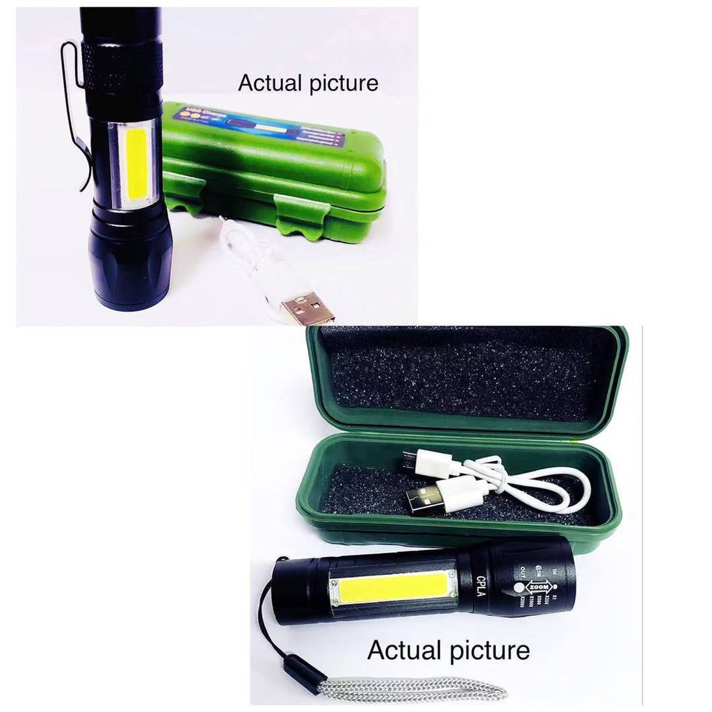 LED Cree Mini Flashlight Rechargeable USB Charger | Shopee Philippines
